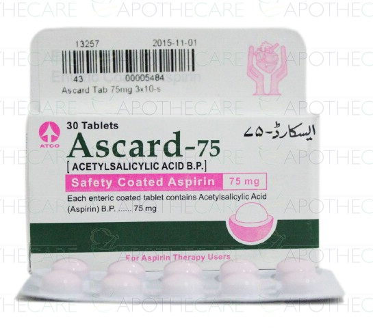 Ascard-75 Tab 75mg 10's