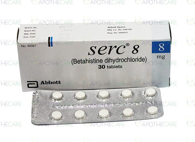 Serc 8 Tab 8mg 30's