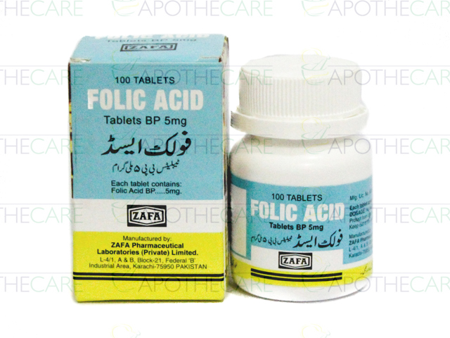 Folic Acid Tab 5mg 100's