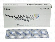 Carveda Tab 25mg 10's