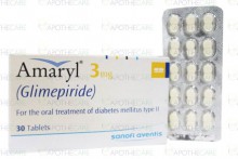 Amaryl Tab 3mg 2x15's