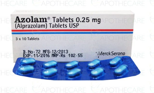 Azolam Tab 0.25mg 3x10's