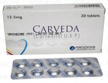 Carveda Tab 12.5mg 3x10's
