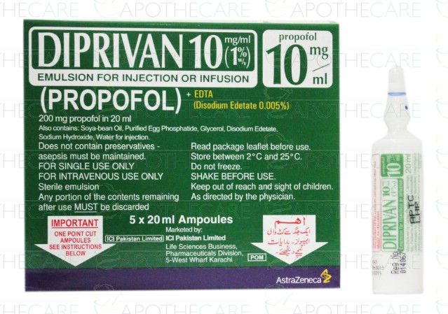 Diprivan Inj 200mg 5Ampx20ml