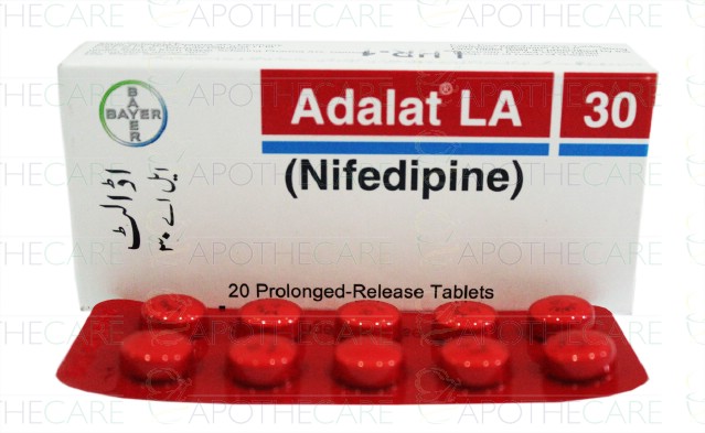Adalat LA 30 Tab 30mg 2x10's