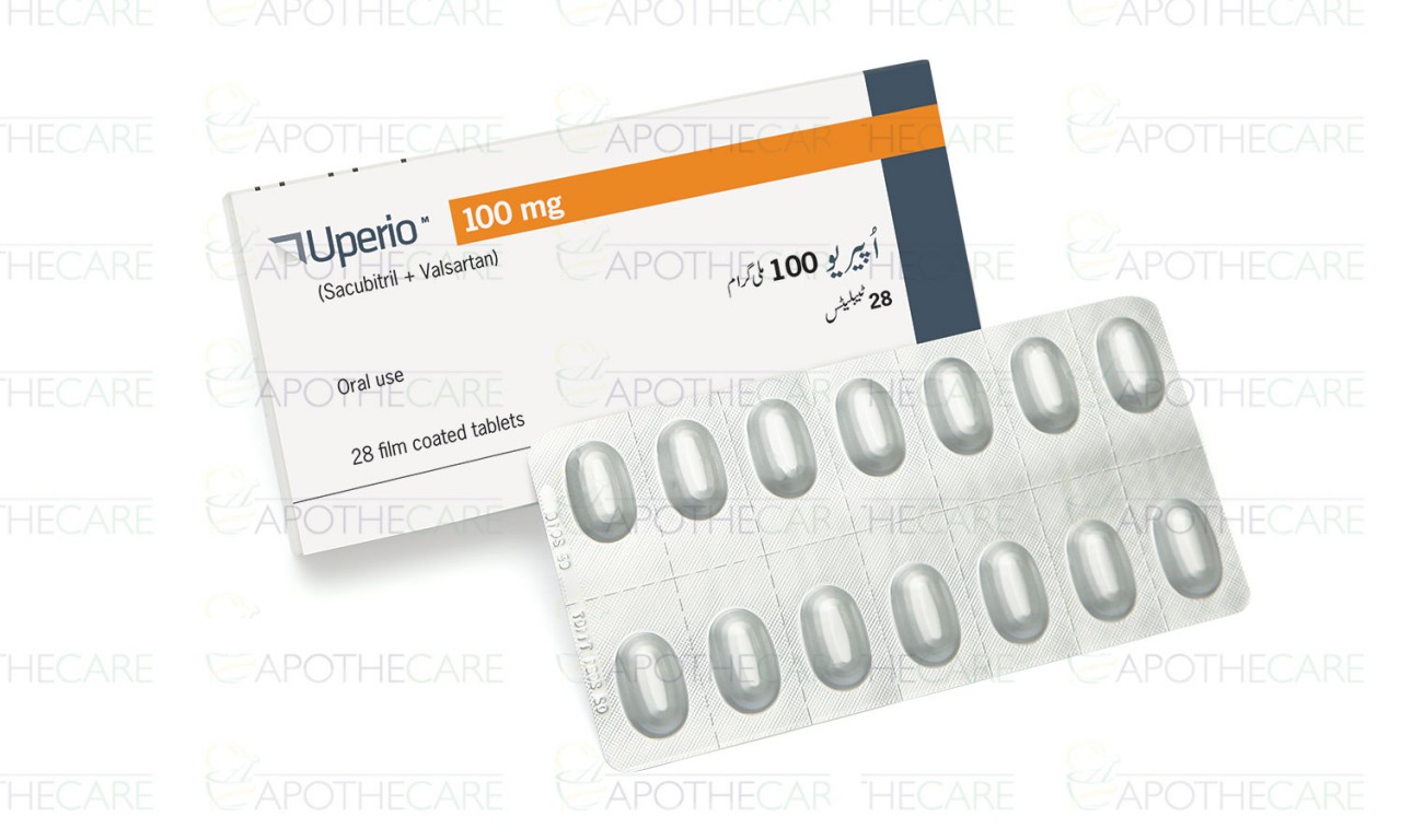 Uperio Tab 100mg 28's, Novartis Pharma (Pvt) Ltd,Sacubitril , Valsartan ...