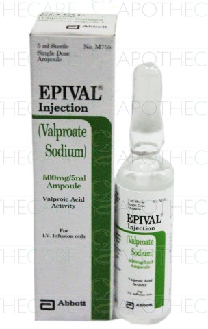 Epival IV Inj 500mg 1Ampx5ml